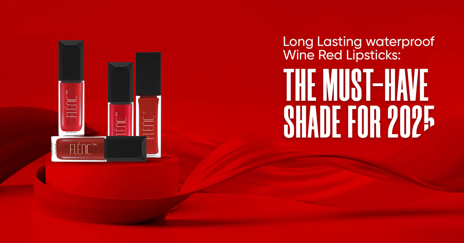 Long-Lasting Waterproof Wine Red Lipstick | Flenc Cosmetics